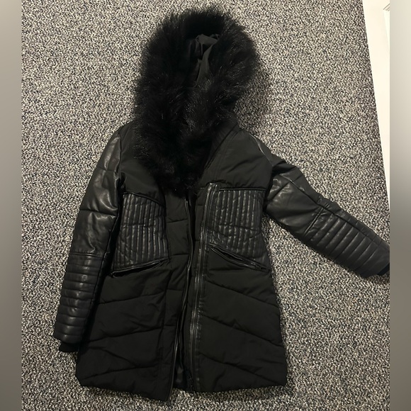 Noize | Jackets & Coats | Noize Black Furtrimmed Quilted Coat | Poshmark